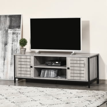 HOMCOM Entertainment Center TV Stand, 4-Tier Corner Audio Tower, Space ...