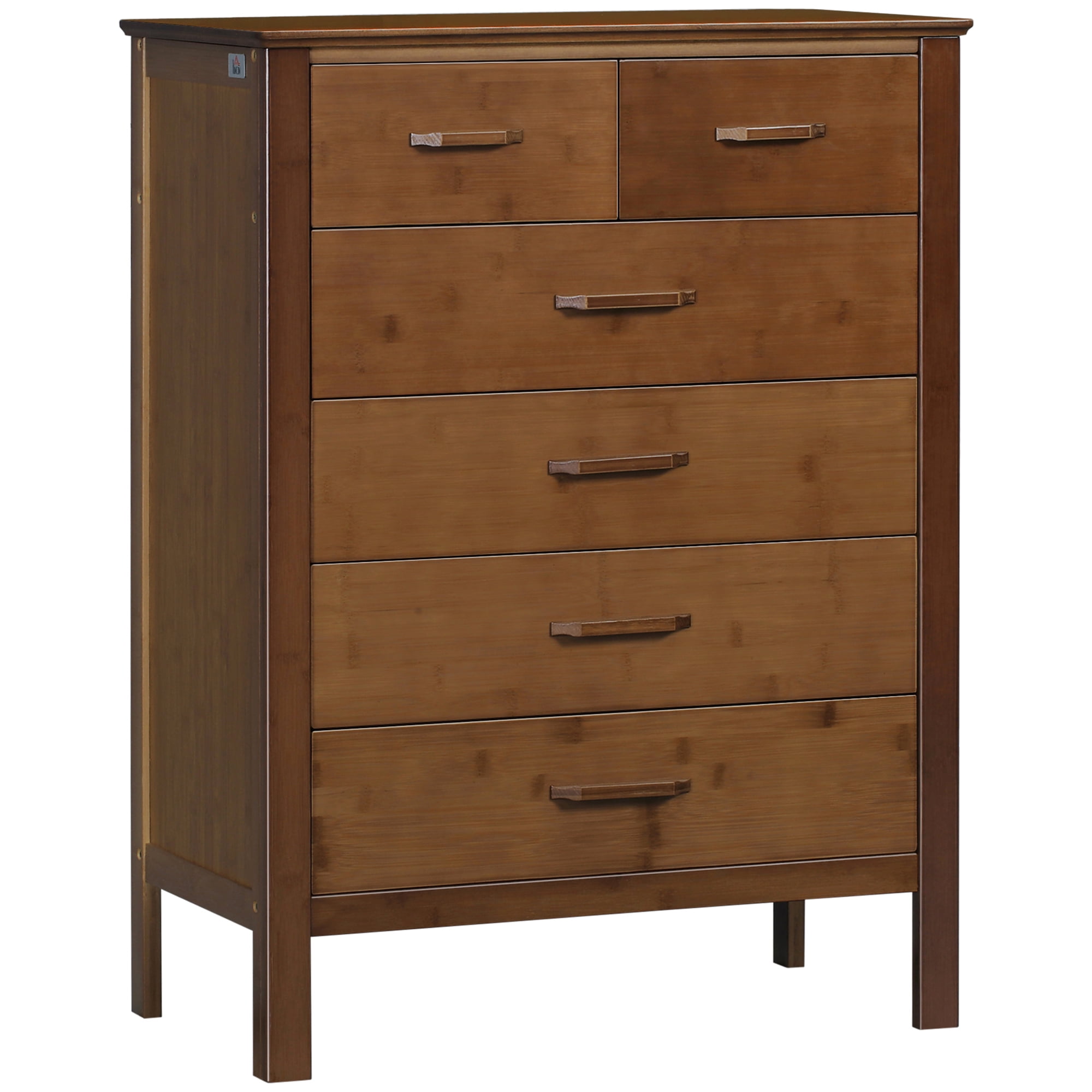 HOMCOM Tall Dresser for Bedroom, 6 Drawer Dresser, Chest of Drawers ...