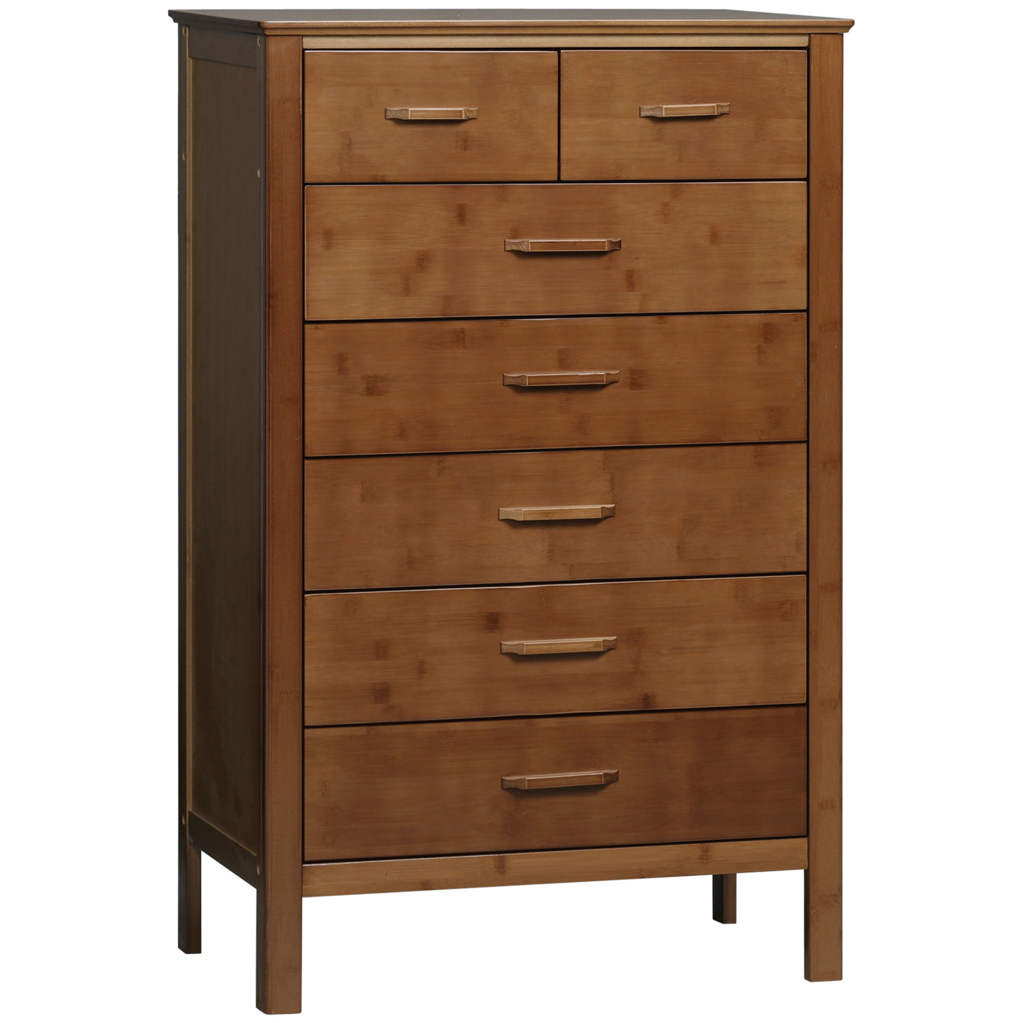 HOMCOM Tall Dresser for Bedroom, 7 Drawer Dresser, Chest of Drawers ...