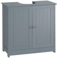 HOMCOM Under Sink Bathroom Cabinet with 2 Doors and Shelf, Pedestal ... HOMCOM Under Sink Bathroom Cabinet with 2 Doors and Shelf, Pedestal ...