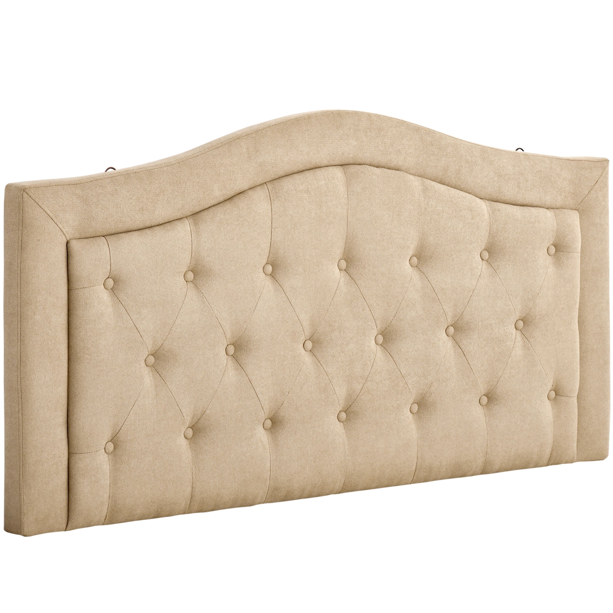HOMCOM Upholstered Headboard, Button Tufted Bedhead Board, Home Bedroom ...