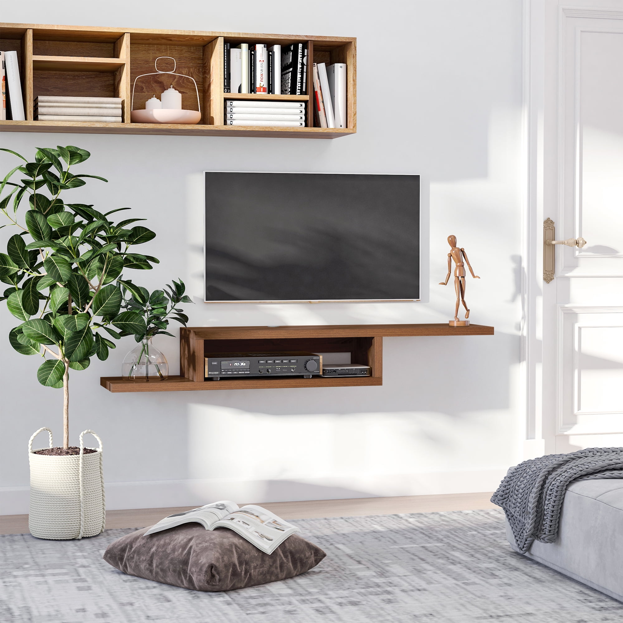On wall component shelf store
