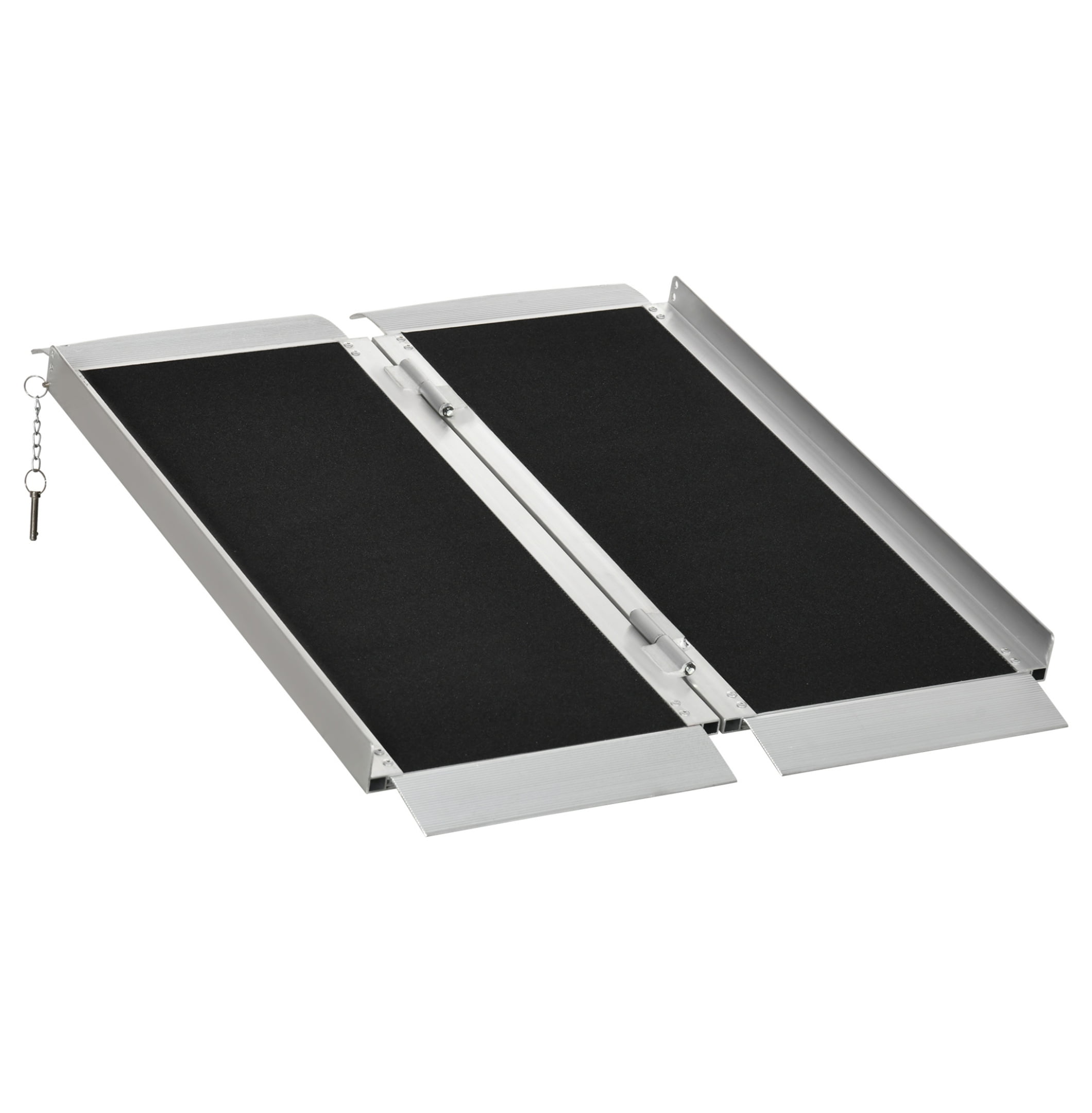 HOMCOM Wheelchair Ramp 3FT Folding Aluminum - Portable Threshold Ramp ...