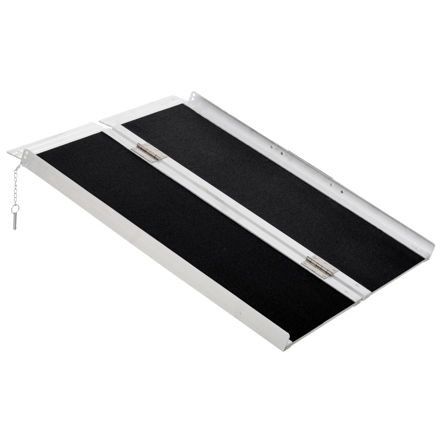 HOMCOM Wheelchair Ramp 3FT Folding Aluminum Threshold Ramp with Non ...