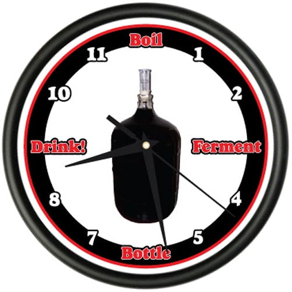 HOME BREW Wall clock moonshine liquor homemade gift - Walmart.com