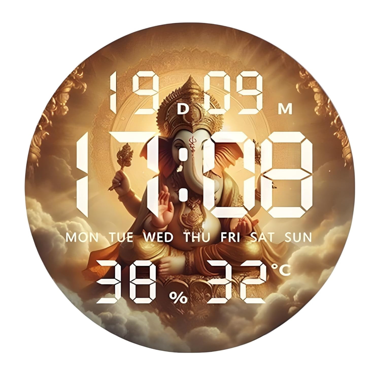 HOME ELEMENTS Digital Wall Clock for Bedroom Living Room Stylish with ...