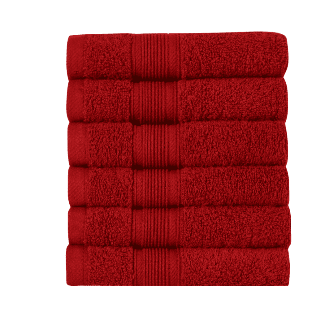 HOME ESSENTIALS 100% Cotton Luxury Hand Towels for Bathroom 12"x12 ...