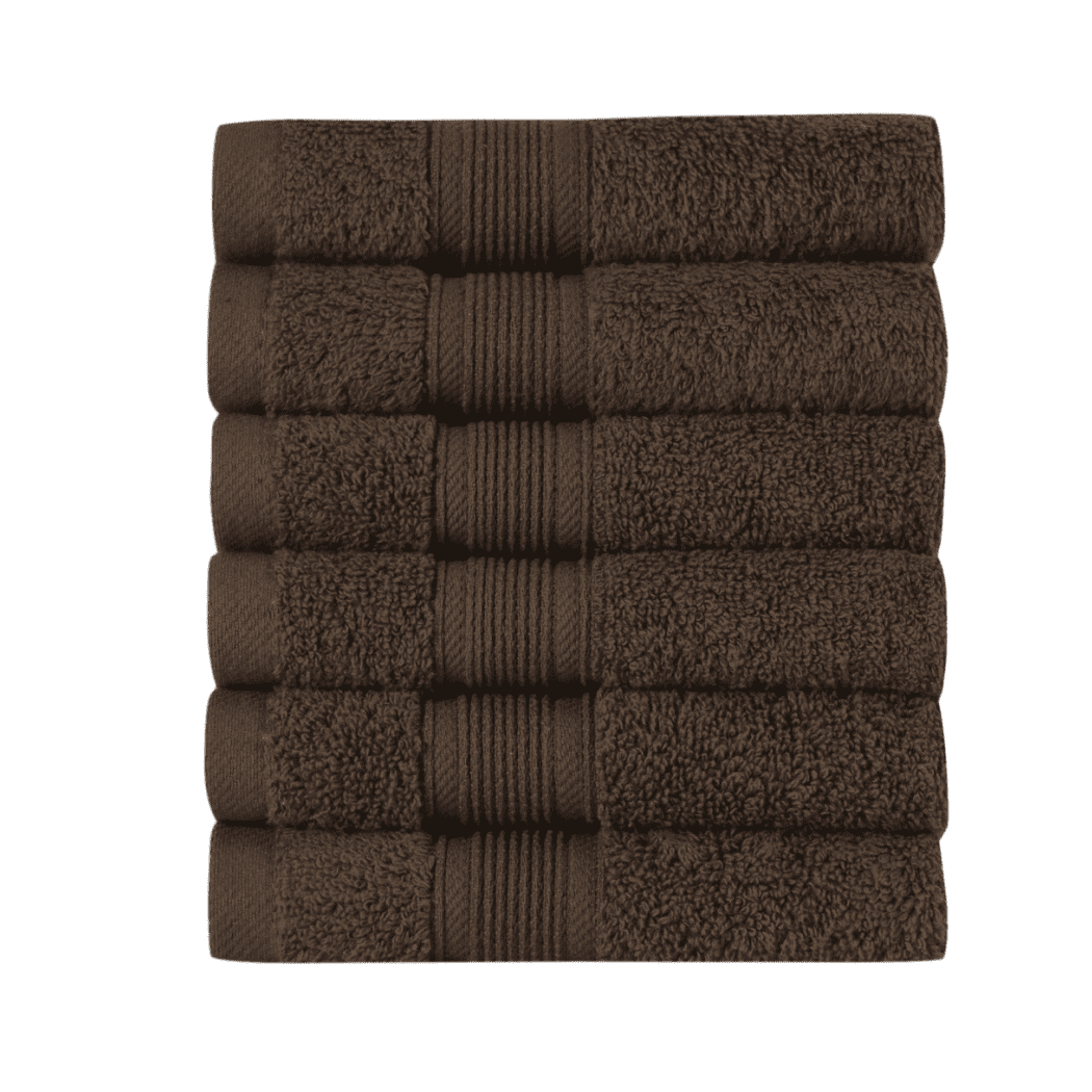 HOME ESSENTIALS 100% Cotton Luxury Hand Towels for Bathroom 12"x12 ...