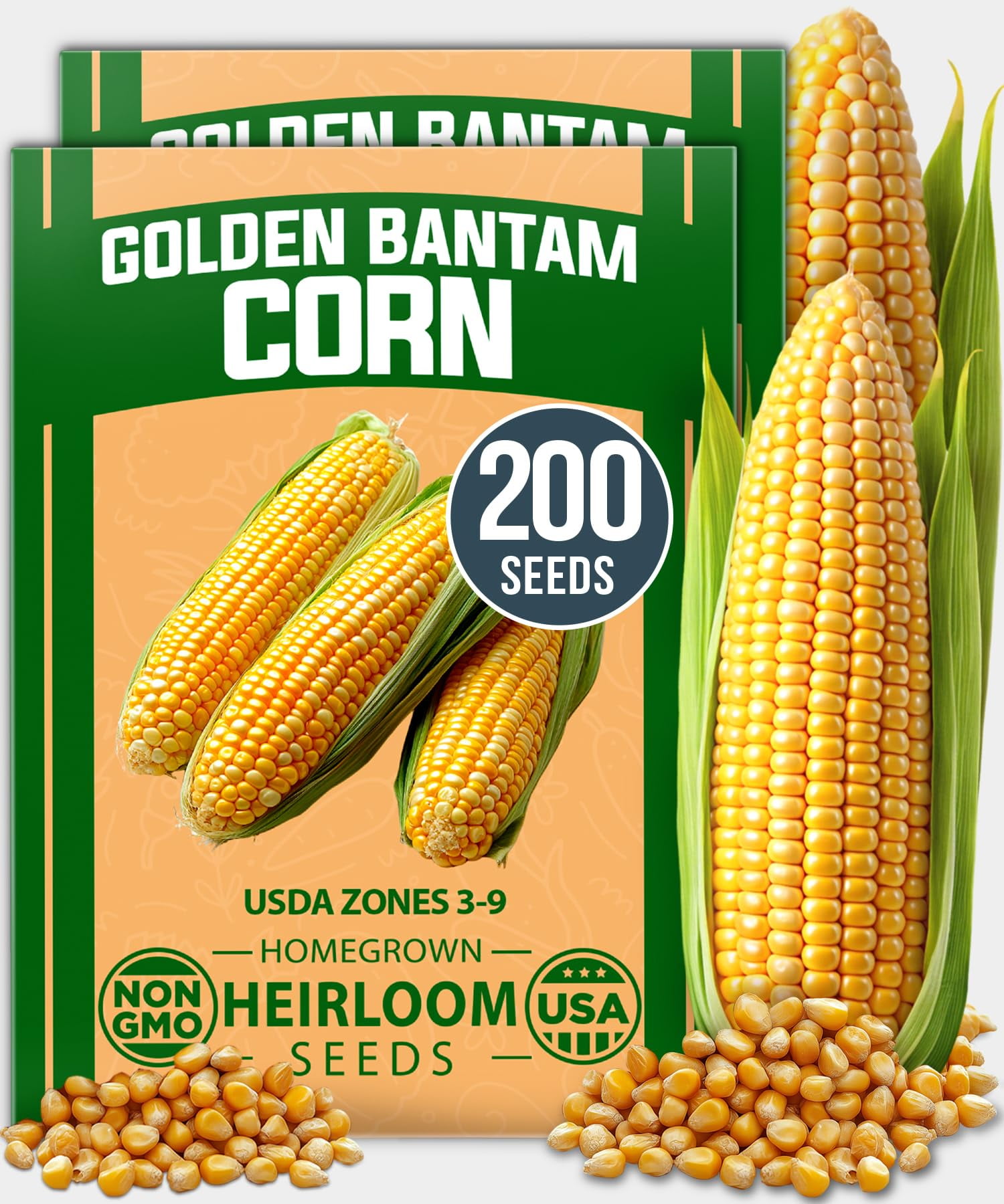 HOME GROWN Golden Bantam Corn Seeds 2 MHD1Pack - Seeds for Planting ...