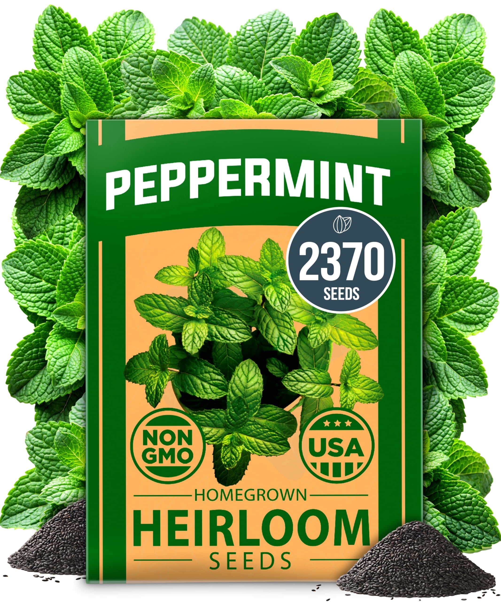 HOME GROWN Peppermint TWE5 Pack - 2,370 𝗡𝗢𝗡-𝗚𝗠𝗢, 𝗨𝗦𝗔-𝗦𝗢𝗨𝗥𝗖𝗘𝗗 Heirloom ...