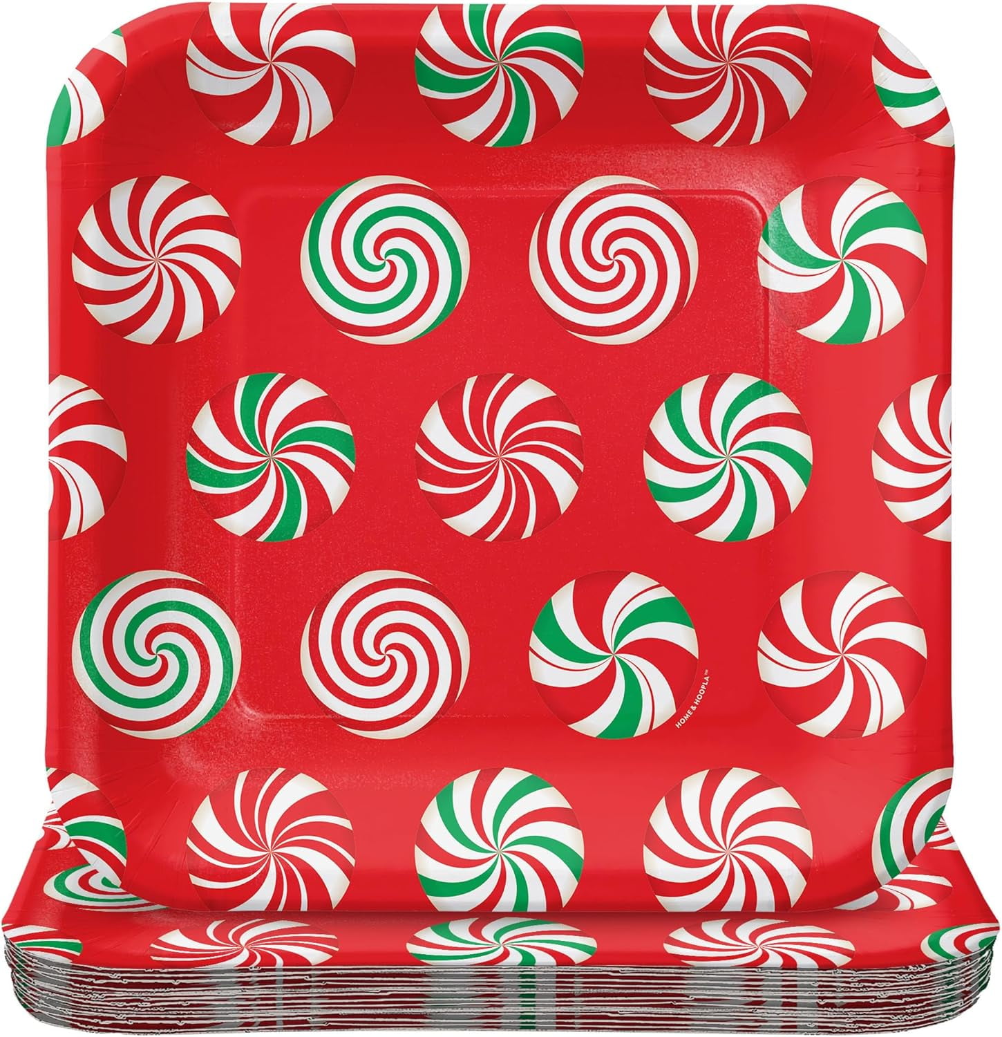 HOME & HOOPLA Peppermint Party Supplies - Red & Green Candy Swirls ...