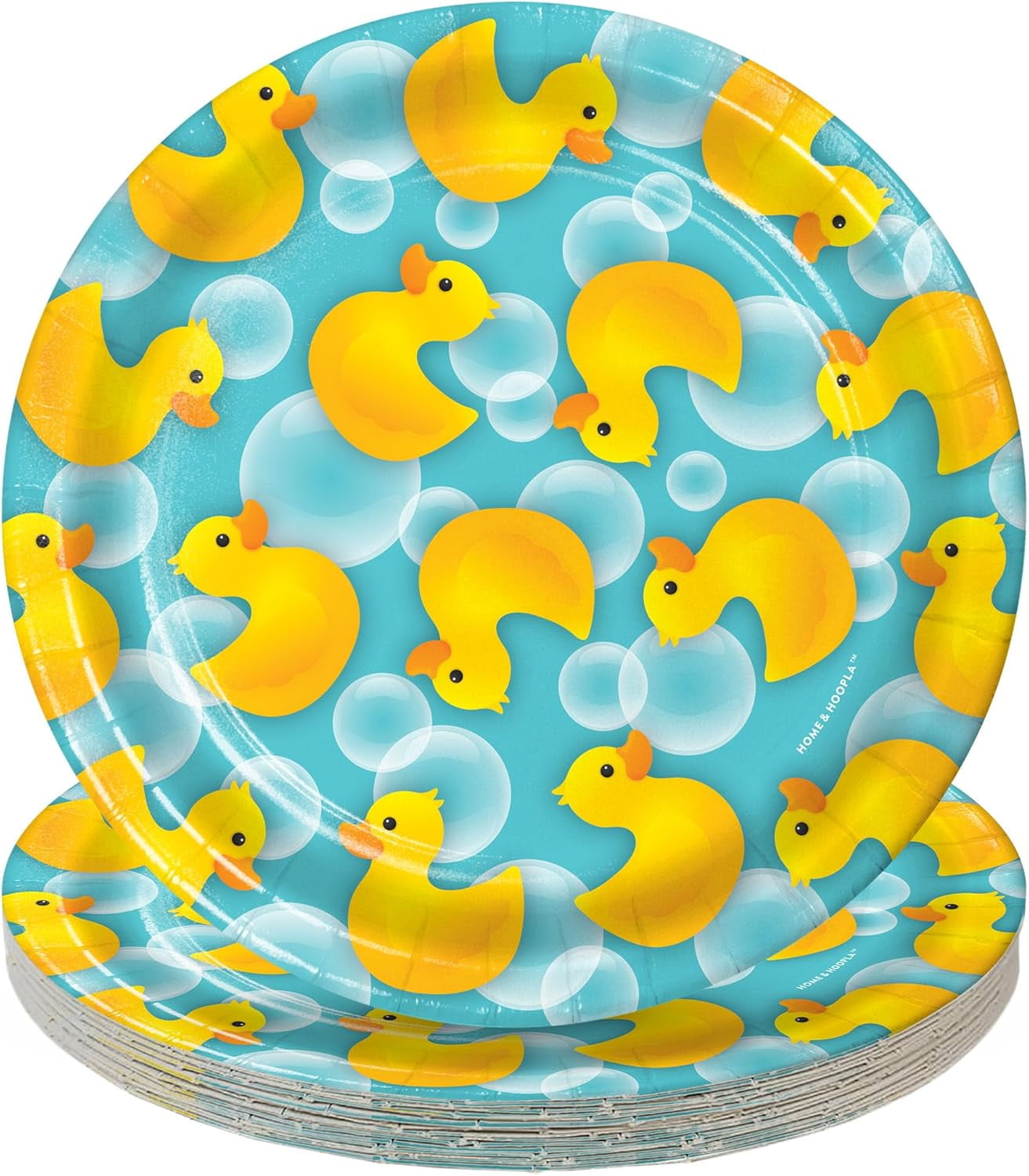 HOME & HOOPLA Rubber Duck Party Supplies - Ducky Bubble Bath Round ...