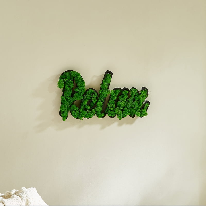 HOME Letter Art Moss Wall Deco - Walmart.com