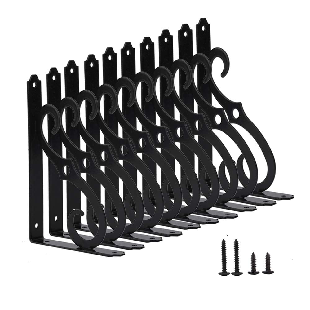 HOME MASTER HARDWARE 10 Pack Decorative Shelf Brackets 8 inch Wall ...