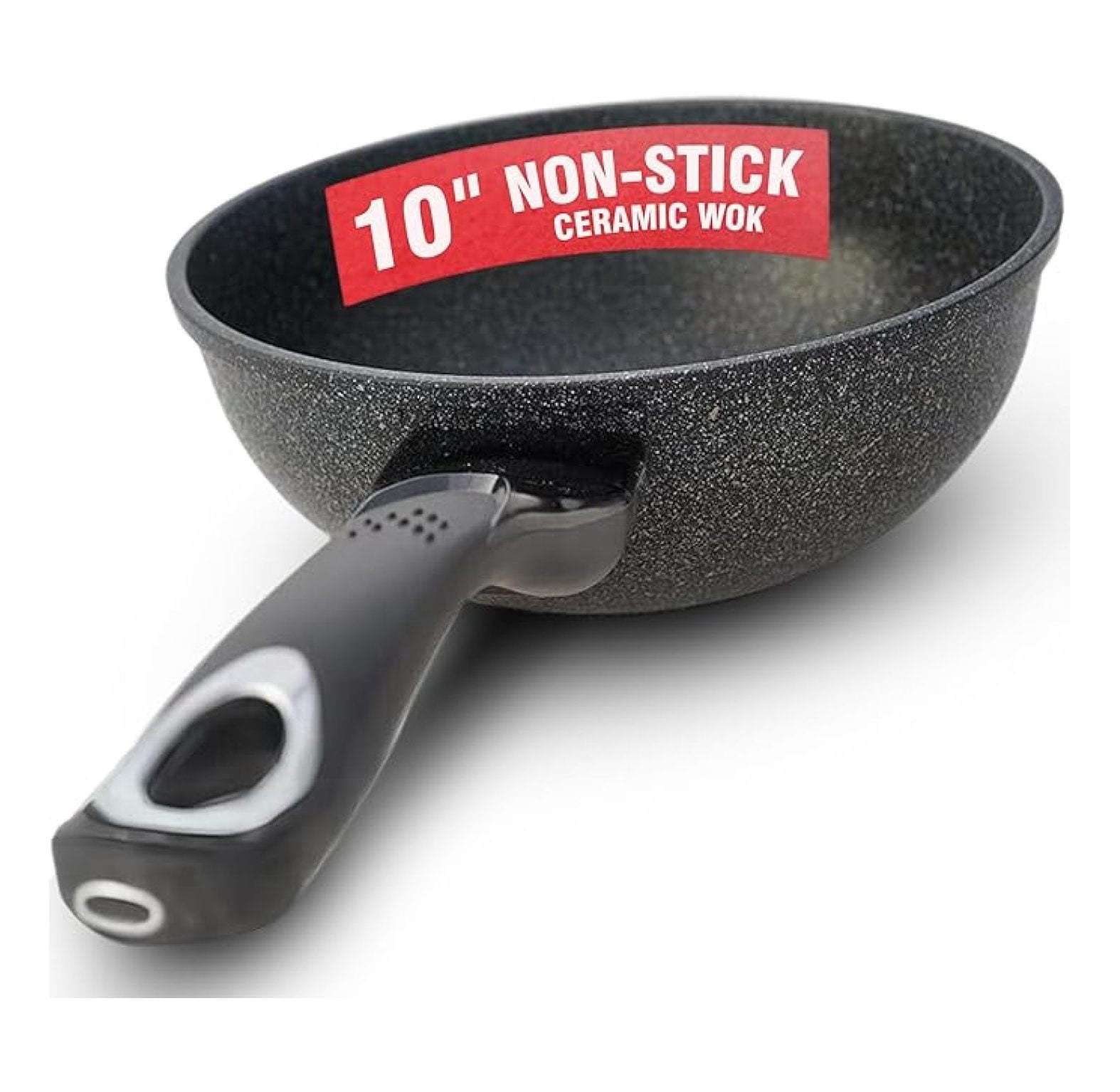 HOME N KITCHENWARE 9-Layered Premium Marble Pan- Ceramic Marble Wok ...