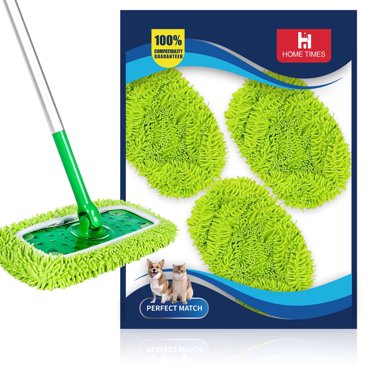 Home Times 4-Pack Reusable Microfiber Mop Pads for Swiffer Sweeper ...
