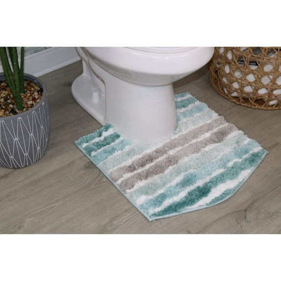 HOME WEAVERS INC Luxury Toilet Rugs U-Shaped 20x20, Contour Mats ...