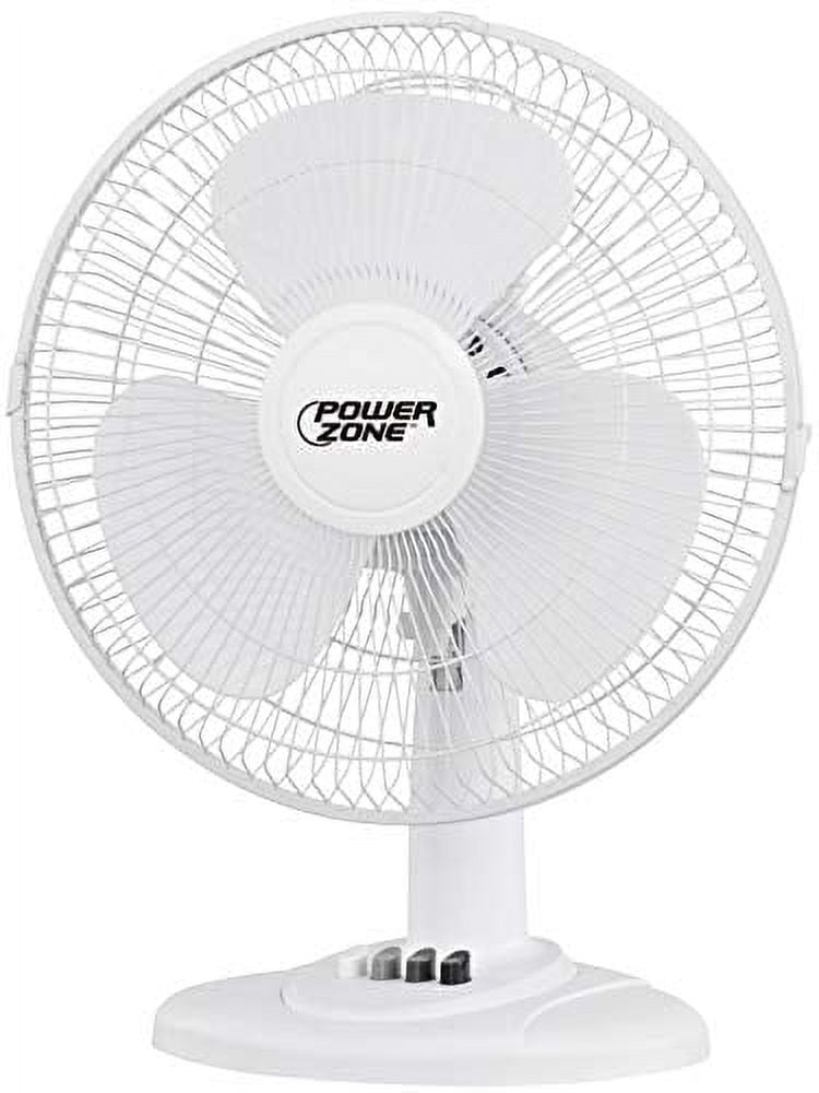 HOMEBASIX F-1230 Oscillating Table Fan, White - Walmart.com