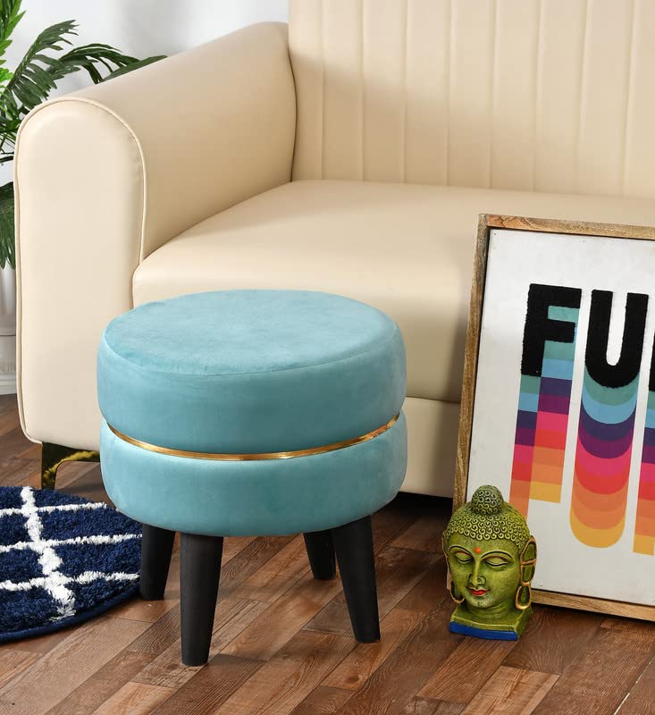 HOMEBUK Ottoman Pouffes for Sitting in Living Room Foam Upholder ...