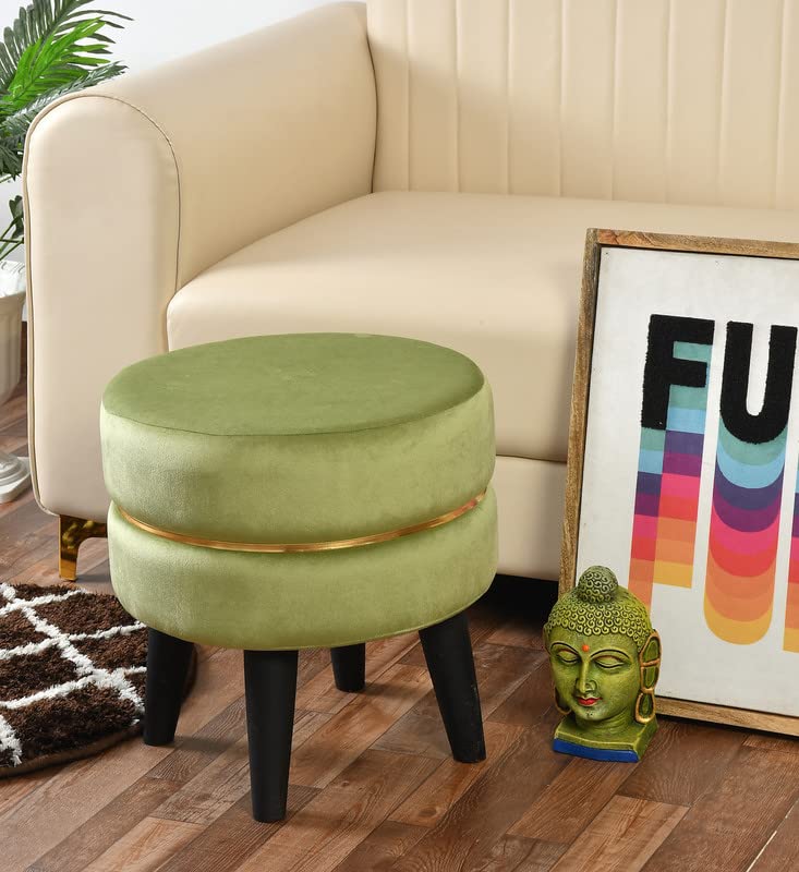 HOMEBUK Ottoman Pouffes for Sitting in Living Room Foam Upholder ...