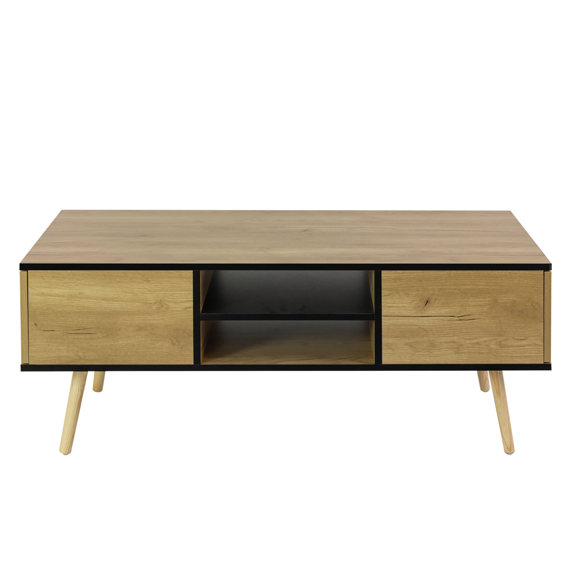 HOMEBYTE Coffee table, solid wooden leg support,Accent Furniture Home Decor,for living room ...