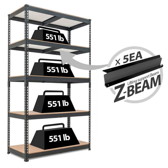 HOMEDANT Korean Thicker Board Steel Storage Shelves 39.8"W x 18.2"D x ...