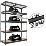 Muscle Rack 48"W x 18"D x 72"H 5-Shelf Steel Freestanding Shelves ...