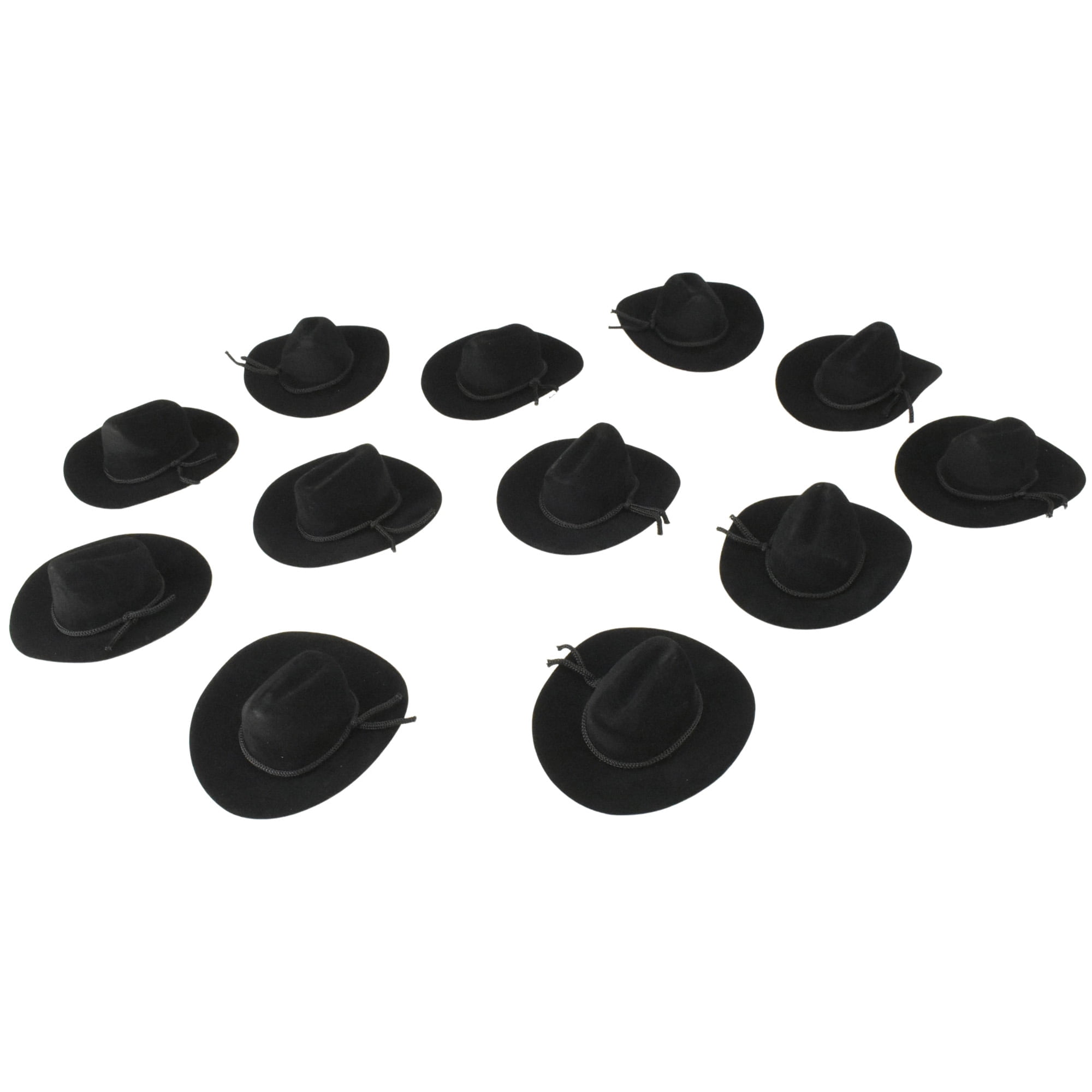 HOMEFORD ESC05 Mini Cowboy Hat Party Favor, 4-inch, 12-count, Black ...
