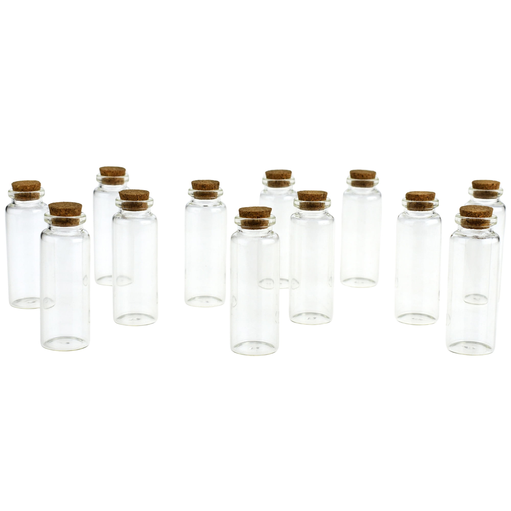 HOMEFORD Glass Vial Bottles Cork Lid, 3-1/4-inch x 1-1/8-inch, 12-count ...