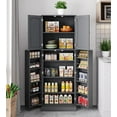 HOMEFORT Tall Kitchen Pantry Storage Cabinet with Doors and Shelves ...