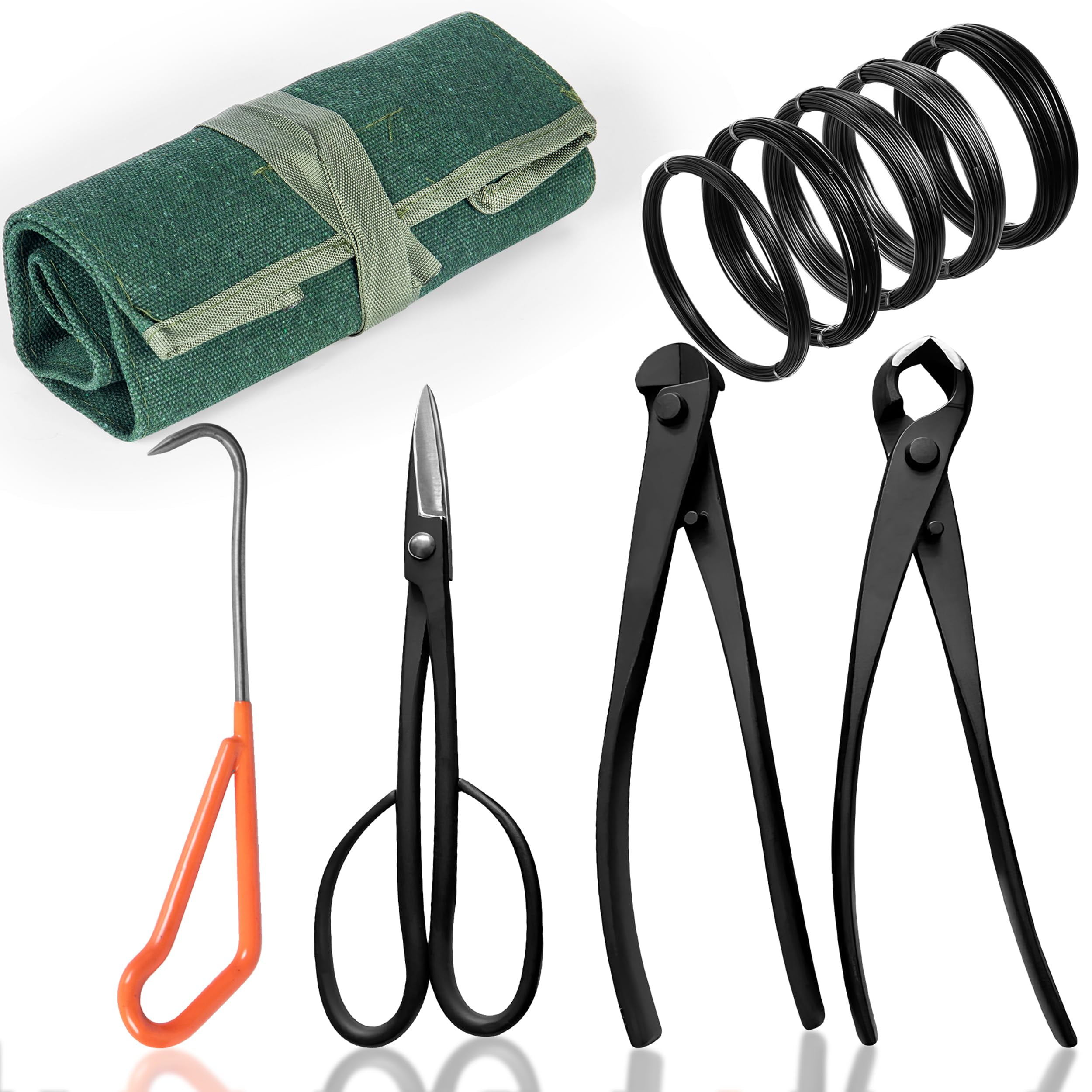 HOMEFULL 4PCS Heavy Duty Bonsai Tool Set Including Concave Cutter, Wire ...