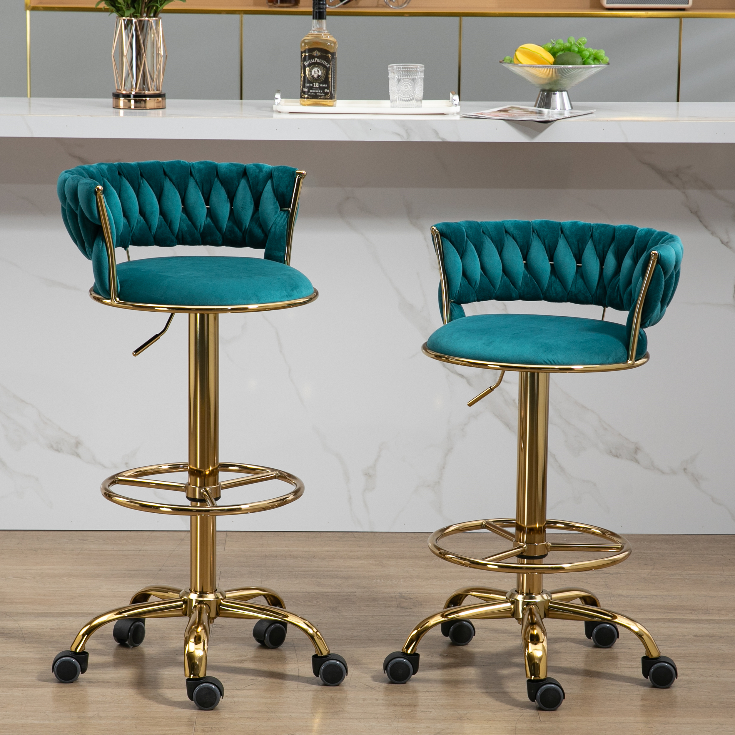 HOMEFUN Home Office Desk Chair(Set of 2), Vanity Chair, Modern ...