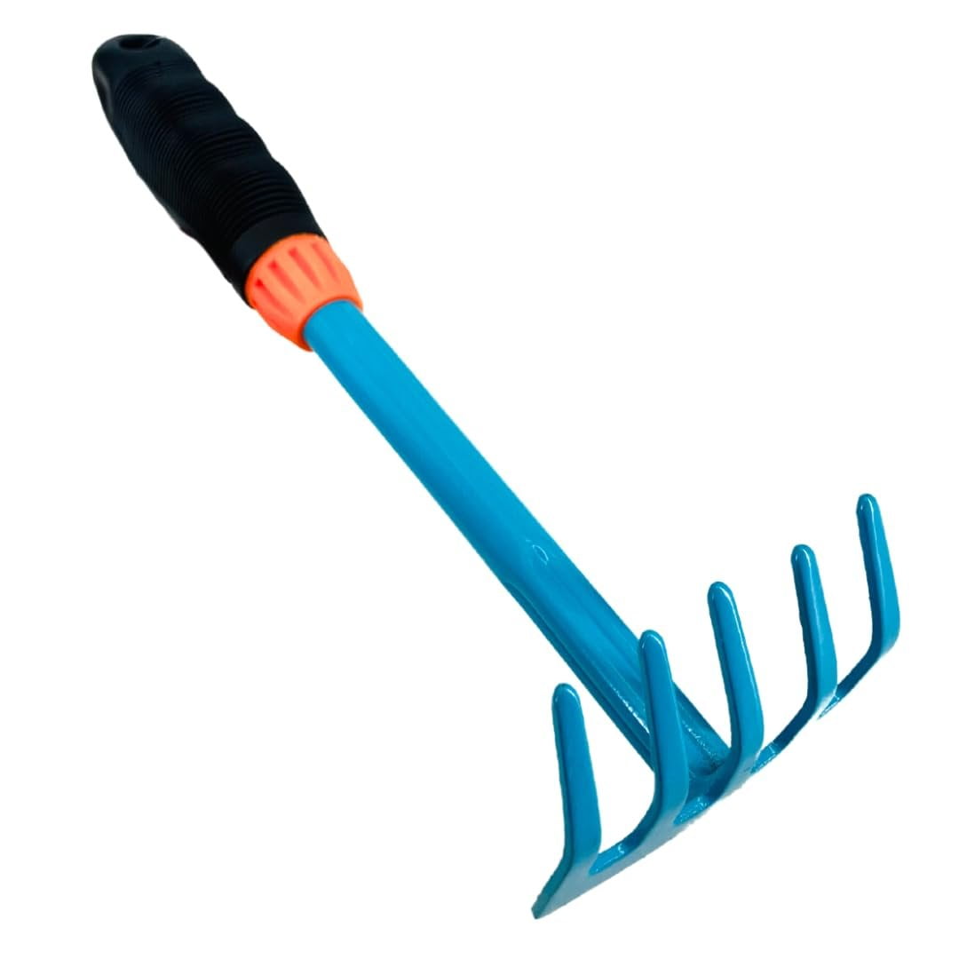 HOMEGARDEN Mini Garden Rake with Ergonomic Grip Great for Loosening ...