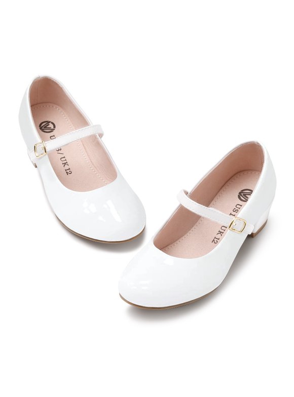 Girls' White Dress Shoes