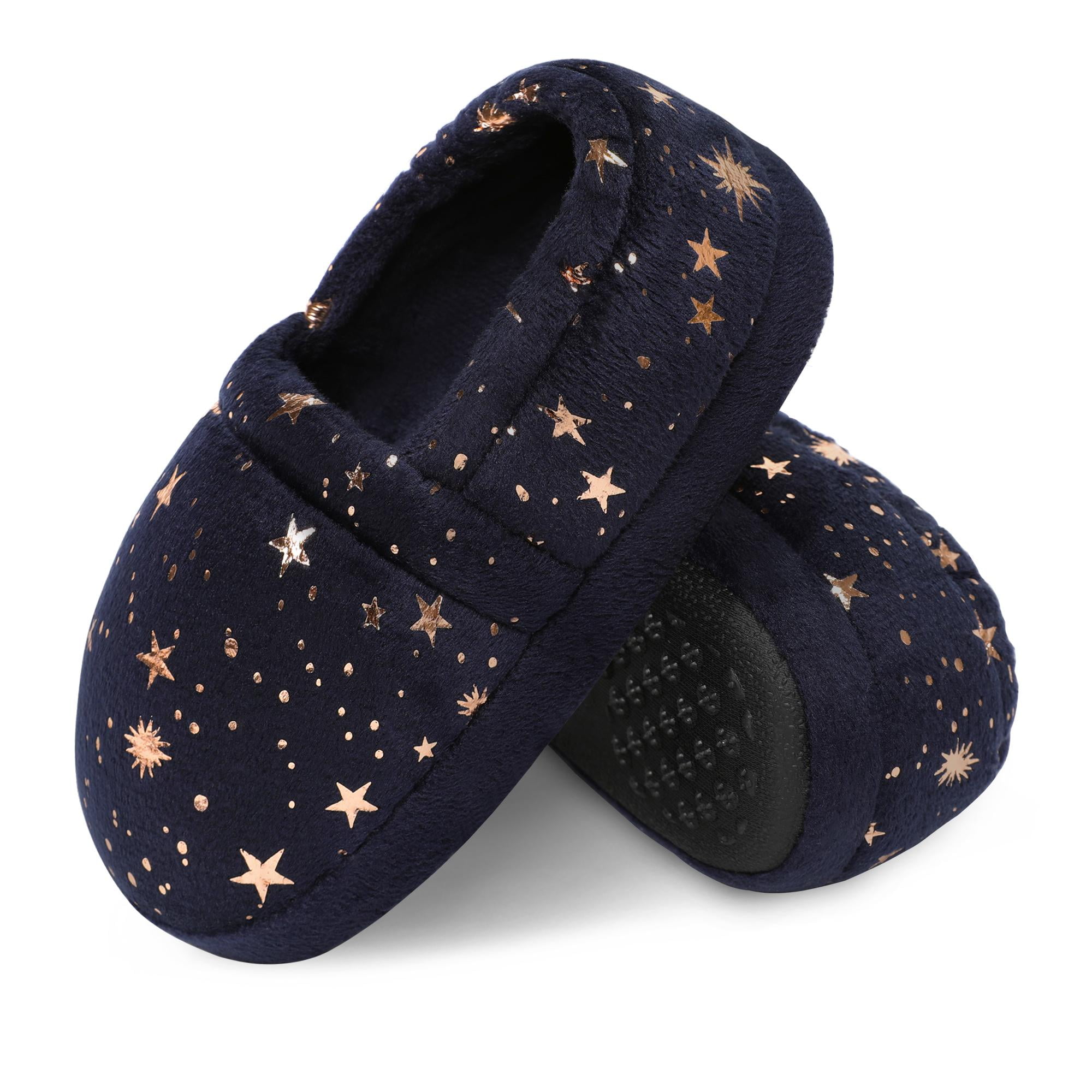 HOMEHOT Kids Toddler Slippers for Girls Cozy Memory Foam House Shoes ...