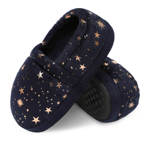 HOMEHOT Kids Toddler Slippers for Girls Cozy Memory Foam House Shoes ...