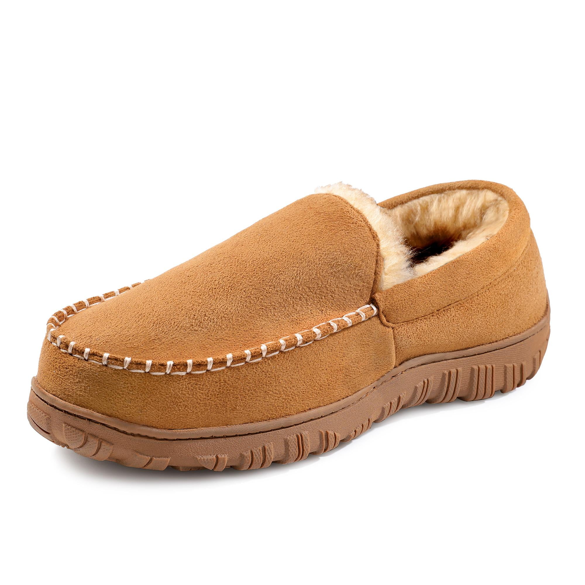 HOMEHOT Men's Slippers Mens Moccasin Slippers Memory Foam House Shoes ...