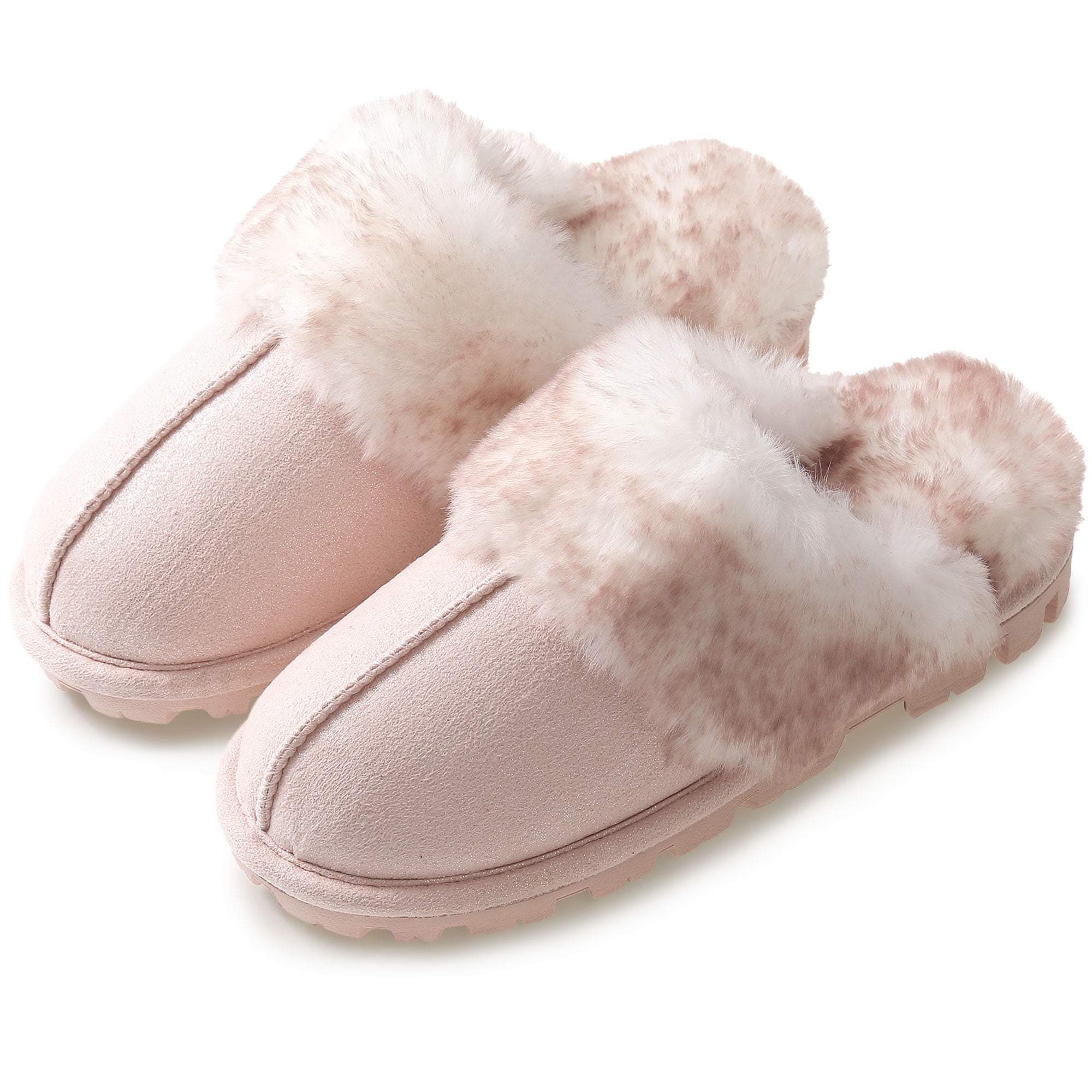 HOMEHOT Womens Slippers Memory Foam Fuzzy Plush Lined House Slippers ...