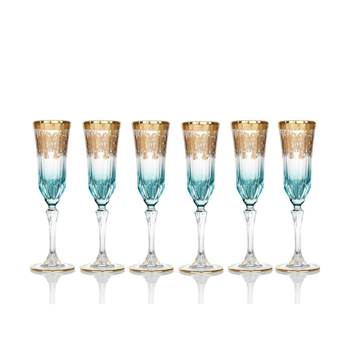 HOMEHUT Collection Elegant and Modern Crystal Champagne Flutes Set for ...
