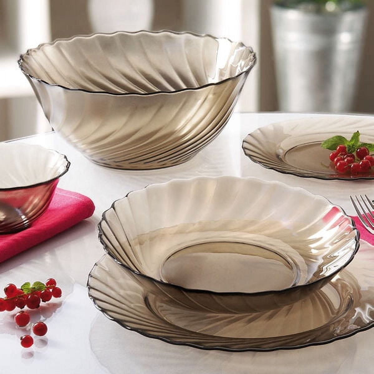 HOMEHUT Elegant Luminarc Ocean Eclipse Dinnerware Set Luminarc Premium ...