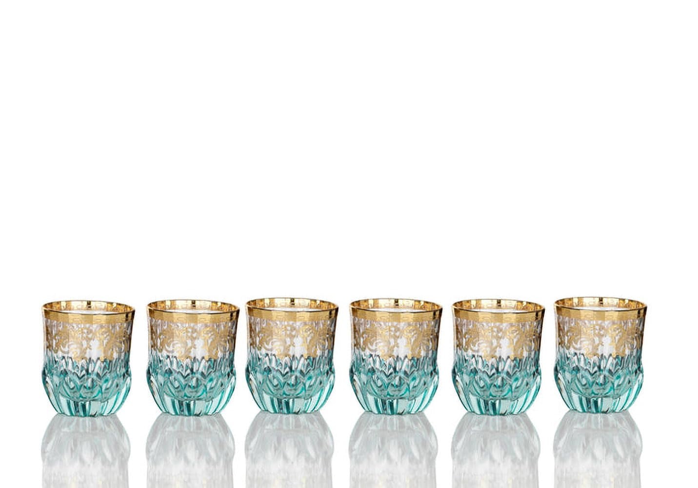 HOMEHUT Elegant and Modern Crystal DOF Whiskey Rocks Glasses Set for ...