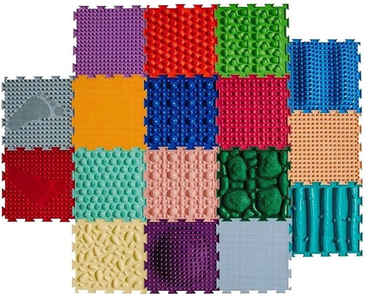 HOMEHUT Ortodon Earthy Tones Modular Sensory Mat - Interlocking Mats ...