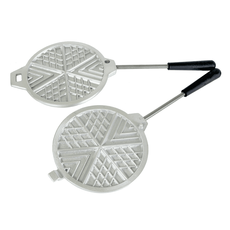 HOMEHUT Waffle and Cookie with Long Handle, Safe Wooden Handles Waffle ...