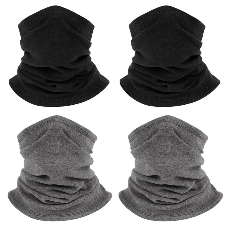 HOMEIORA 4pcs Neck Warmer Fleece Neck Gaiter Warmer Soft fleece Face ...