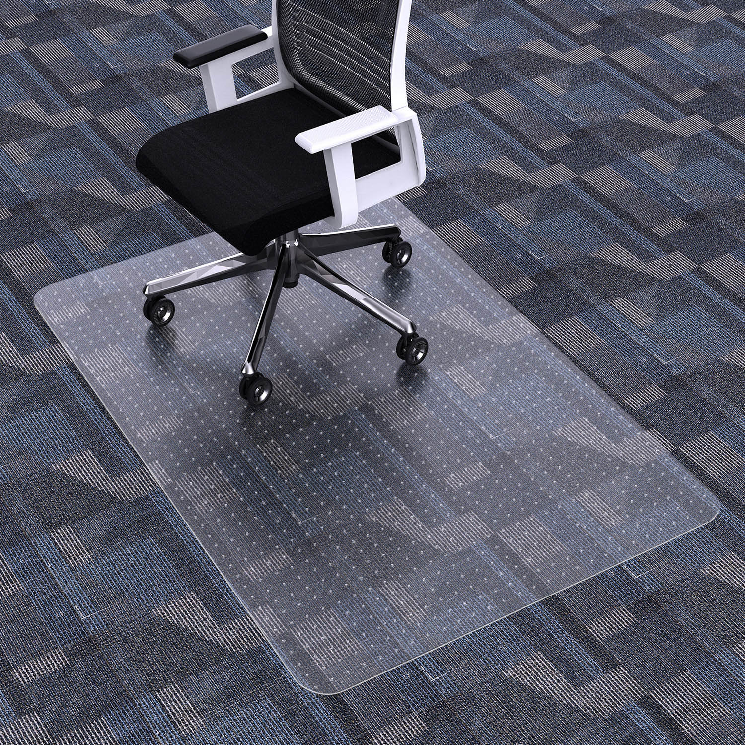 Ktaxon Rectangle PVC Home Office Chair Floor Mat 36" x 48" Studded Back ...