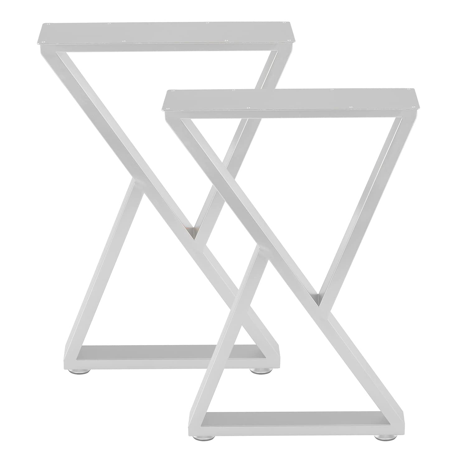 HOMEKAYT Industrial Metal Table Legs H28 x W177 Heavy Duty Modern ...