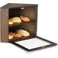 HOMEKOKO Large Capacity Bamboo Bread Box, Double Layer, Kitchen Counter ...