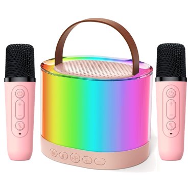 QWLWBU 4 in 1 Wireless Bluetooth Karaoke Microphone, Portable Handheld ...