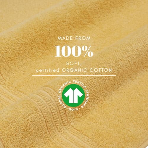 HOMELOVER 6 Piece Towel Set - 100% Organic Cotton, 2 Bath Towels, 2 ...