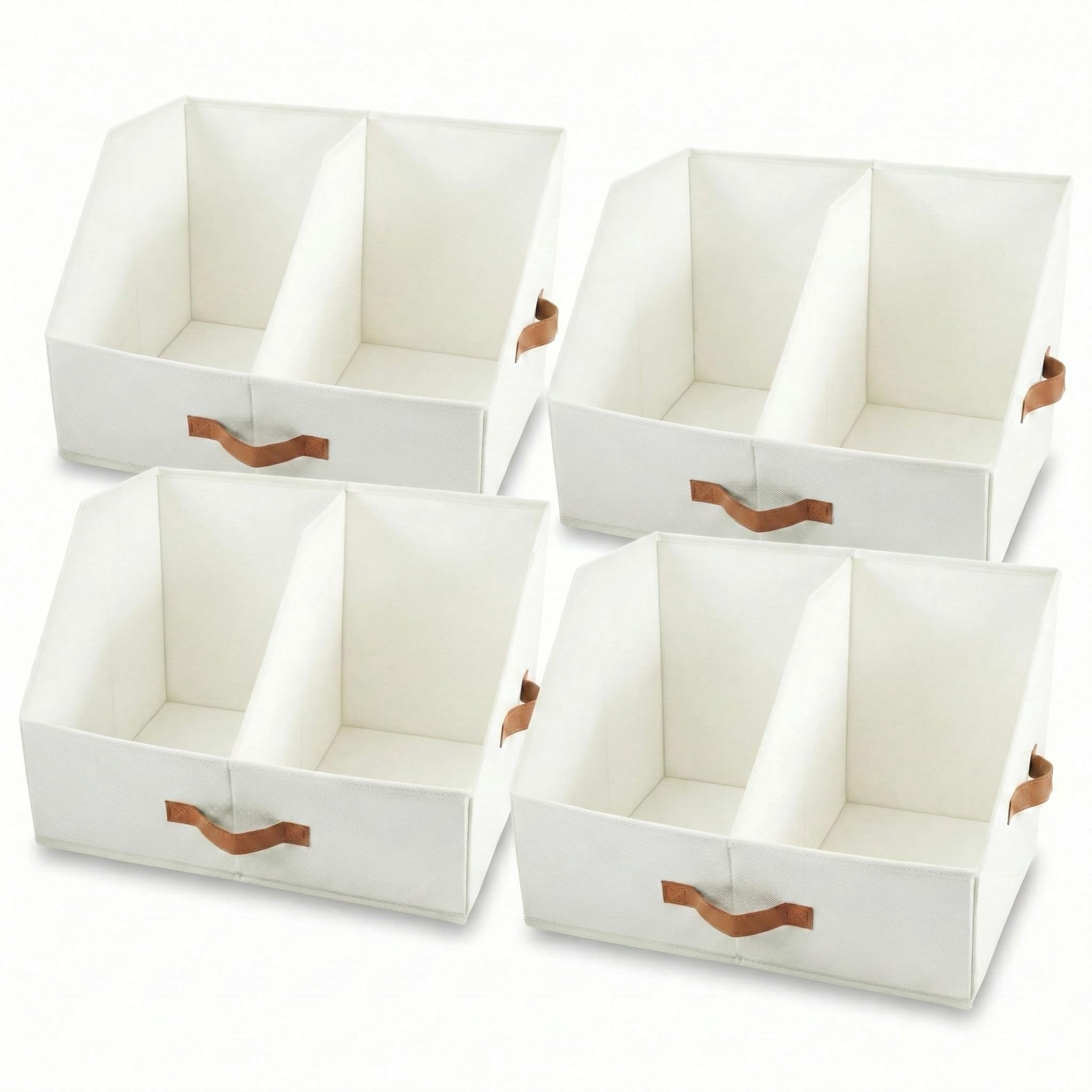 HOMELUX THEORY Trapezoid Storage Bin Ivory Large Size 2piece Pack ...